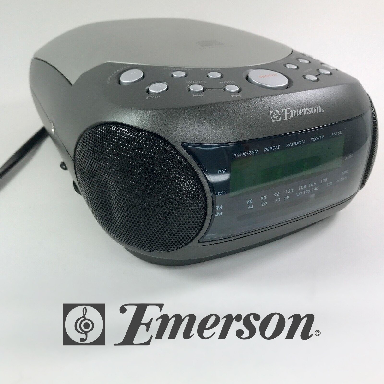 EMERSON *Dual Alarm Clock & CD Player* AM/FM Stereo Radio CKD9901 MP3 ...