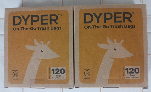 Dyper On The Go Waste Trash Bags Diaper Pet Dog 2 Boxes 240 Bags 9x13 ...