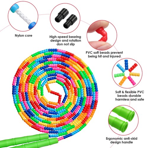 Double Dutch Jump Rope 16 FT 2 Pack Long Jump Rope Plastic Segmented ...