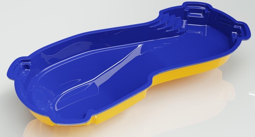 Brand New Freeform Fiberglass Swimming Pool 18x44 | eBay