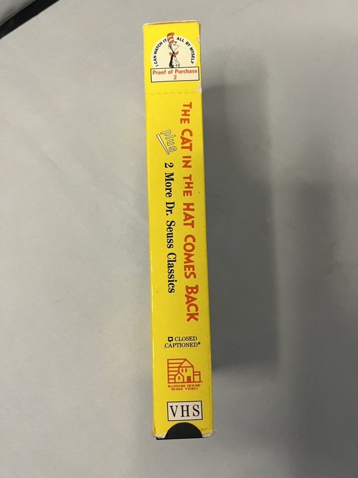 The Cat In The Hat Comes Back Dr Seuss Beginner Book Video VHS Tape ...