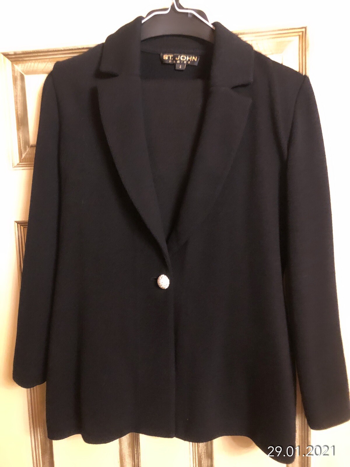 2 Pc Set St. John Knits Basics Black Suit Jacket And … - Gem
