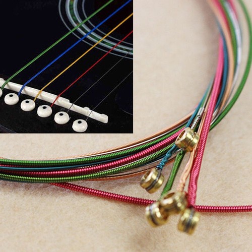 Colorful Acoustic Guitar Strings E-A Musical Instrument Parts Steel ...