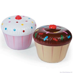 GIANT INFLATABLE CUPCAKE DESSERT - Blow Up Pool Birthday Party Fun ...