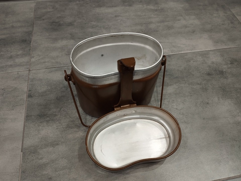 Vintage Military Bowler Pot Soviet Army Mess Tin Kit Aluminum Original ...