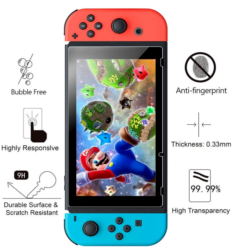 (2 Pack) Nintendo Switch Premium Tempered Ultra Clear Glass Screen ...