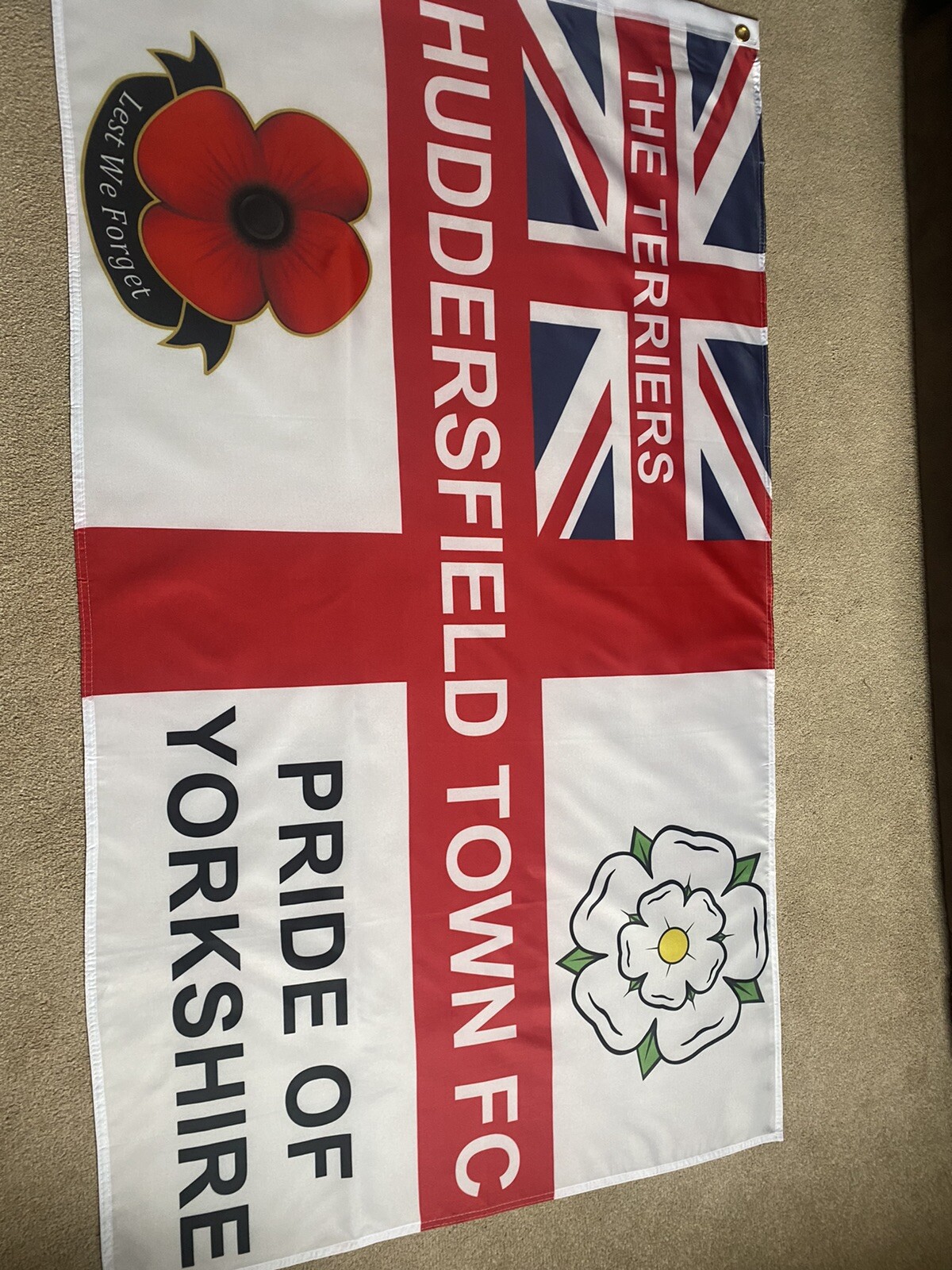 Huddersfield Town Fc Flag 5ft by 3ft -Huddersfield Flag Brand New ...