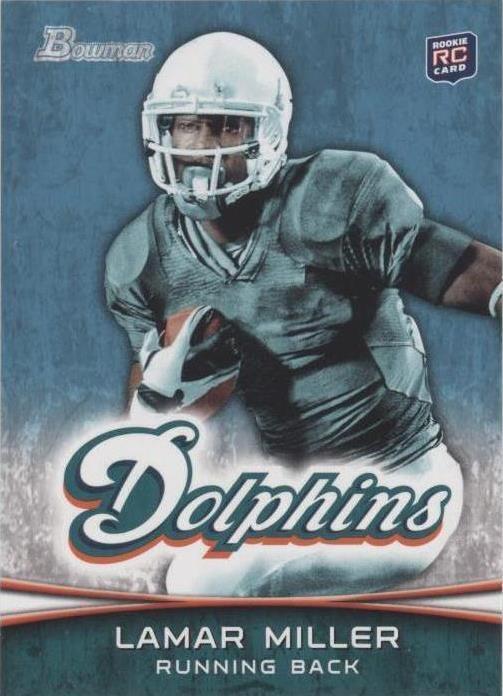 2012 Bowman - Lamar Miller #174 Ball in Right Arm (RC) for sale online ...
