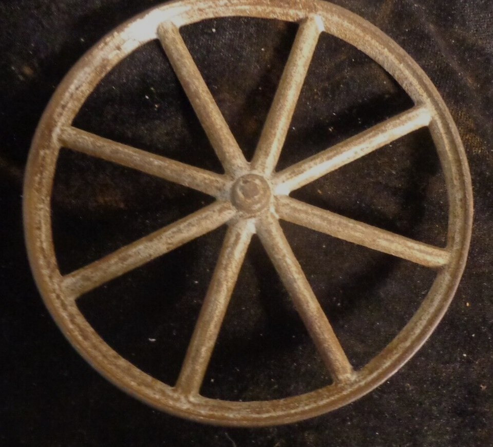 Cir Nineteenth Century Original (2) Cast Iron (8) Spoke 4 1/4" Toy ...