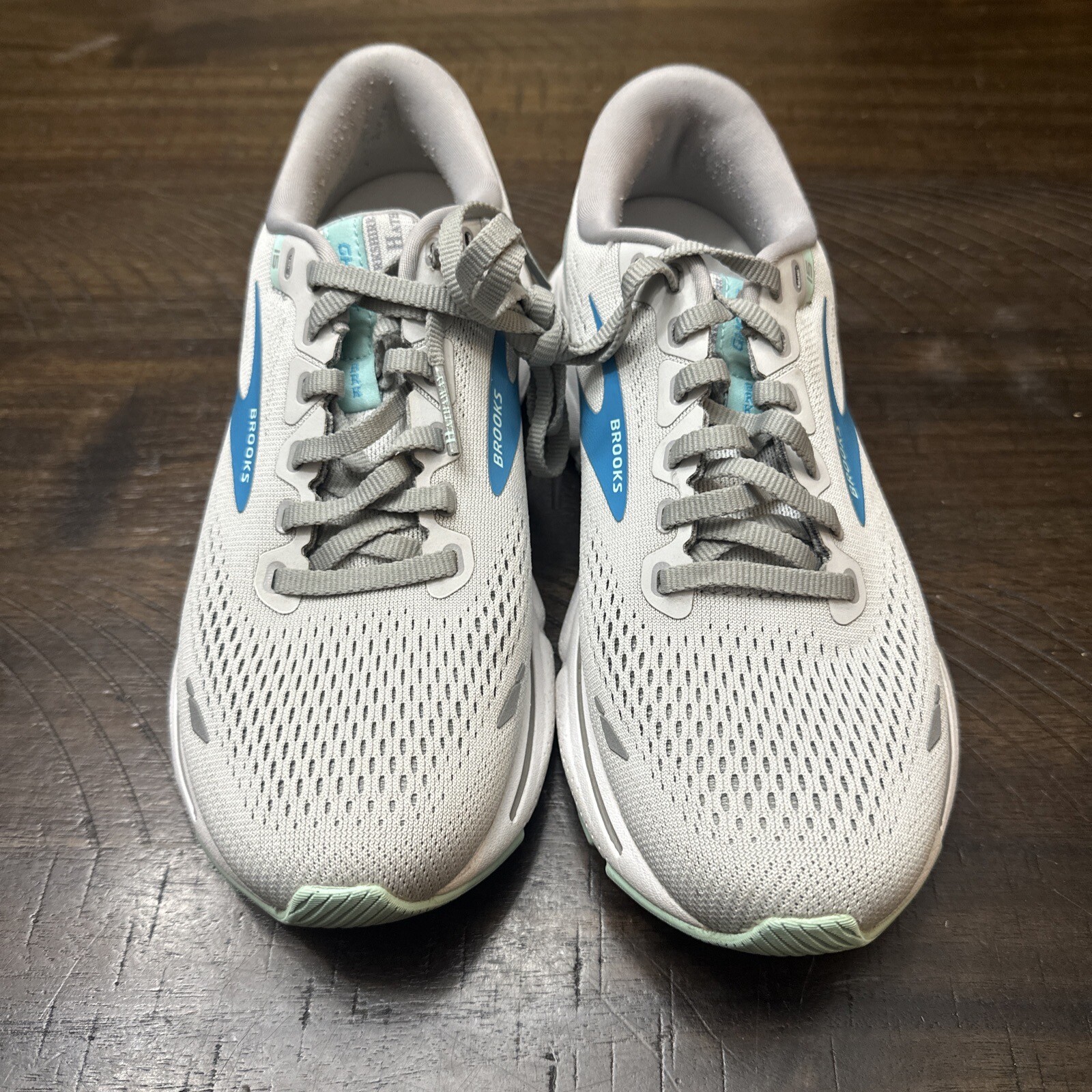 Brooks Women Ghost 15 BRK Warren Buffet Running Shoes 7.5 Gray Comfort ...