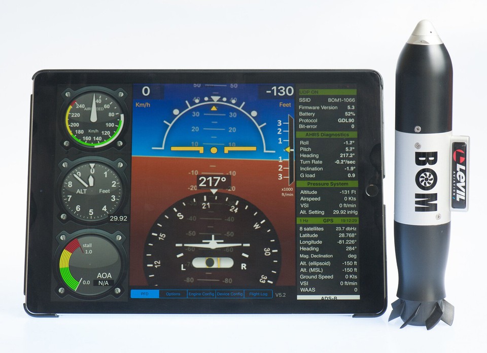 Levil Aviation BOM with ADS-B In Receiver, AHRS, WAAS GPS. | eBay