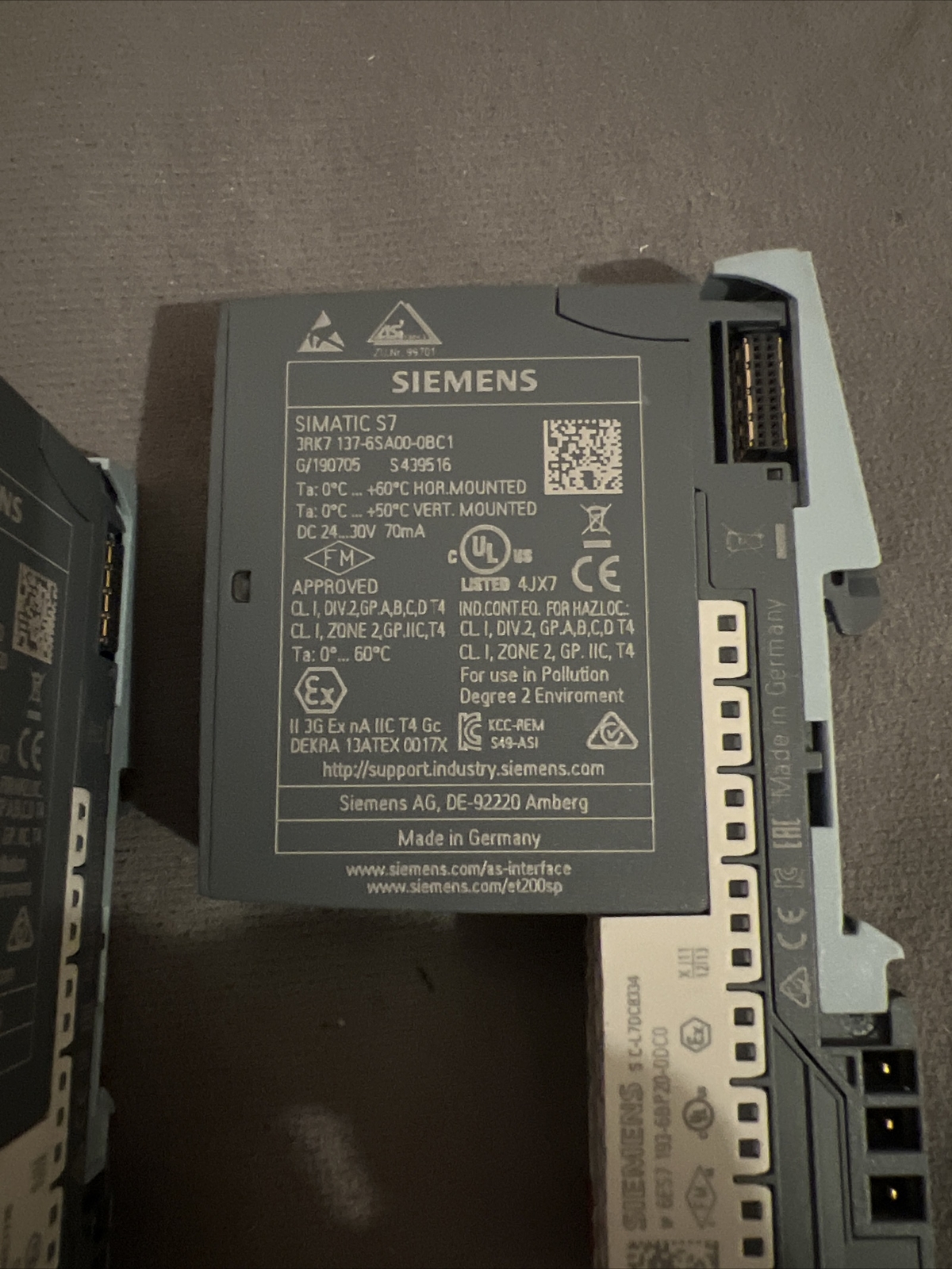 Siemens 3RK7137-6SA00-0BC1 SIMATIC ET 200SP communication AS-I MASTER ...