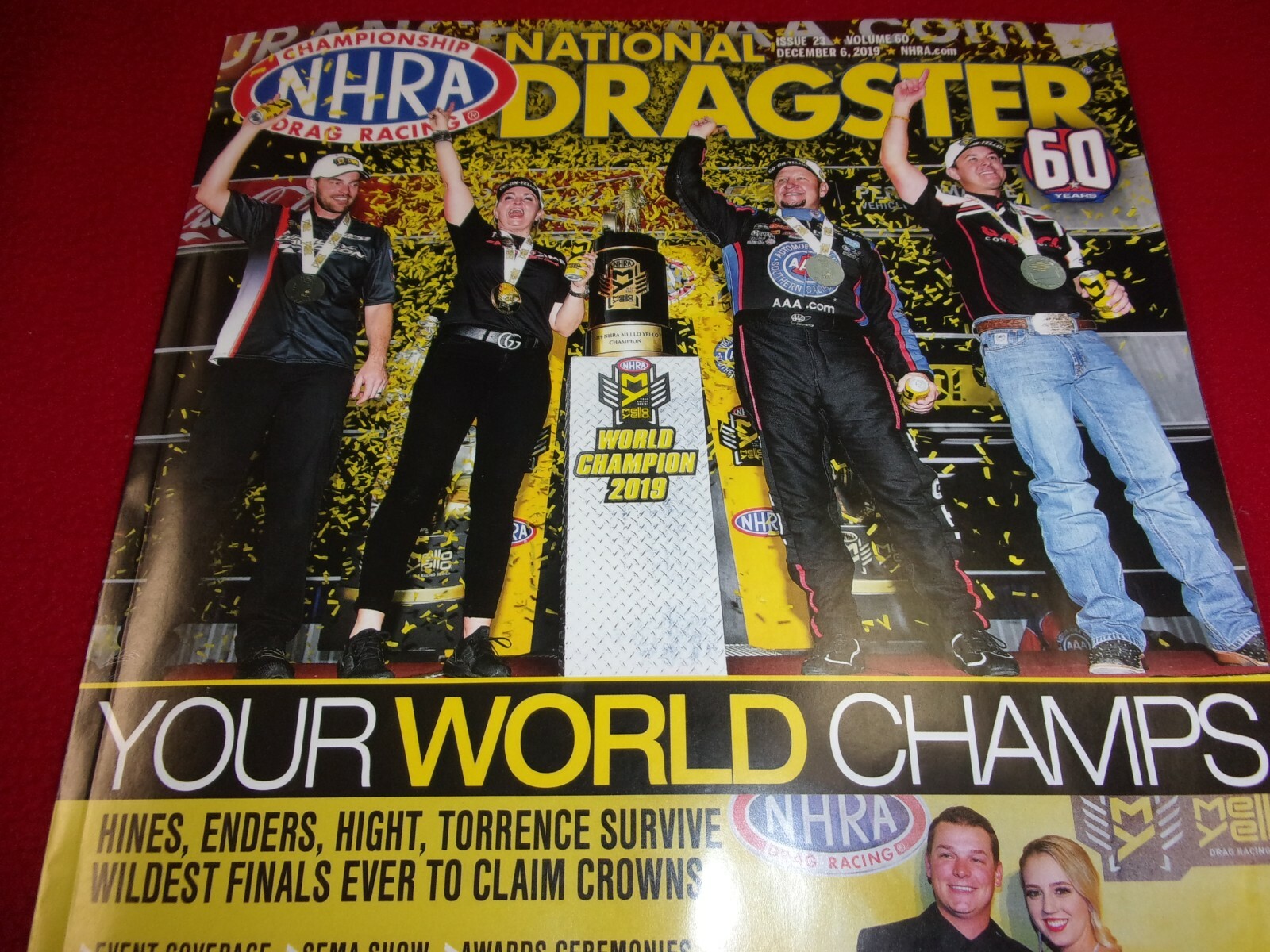 NHRA National Dragster Magazine 2019 December 6 Drag Racing Issue 23 ...
