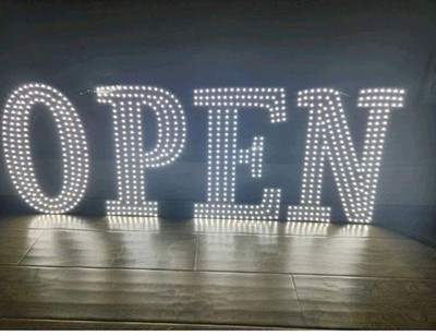 40"x14" Extra Large LED Open Signs for Business, Unique Design Super ...