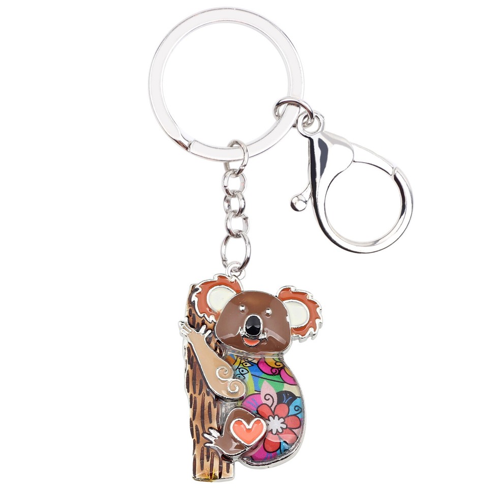Enamel Alloy Cute Australian Koala Keychains Bear Car Key Ring Jewelry ...