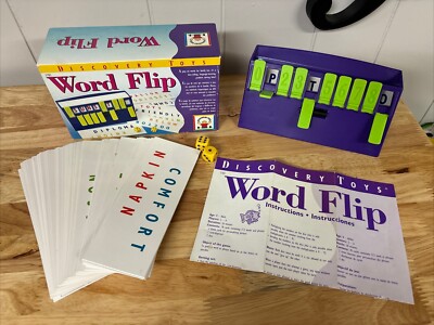 Word Flip 2003 Discovery Toys Hidden Word Game Homeschool Phonics ...