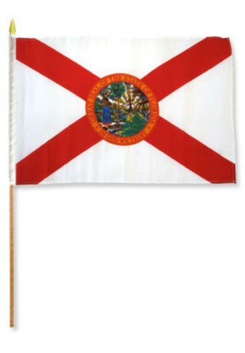 12x18 12"x18" State of Florida Stick Flag wood Staff premium quality | eBay