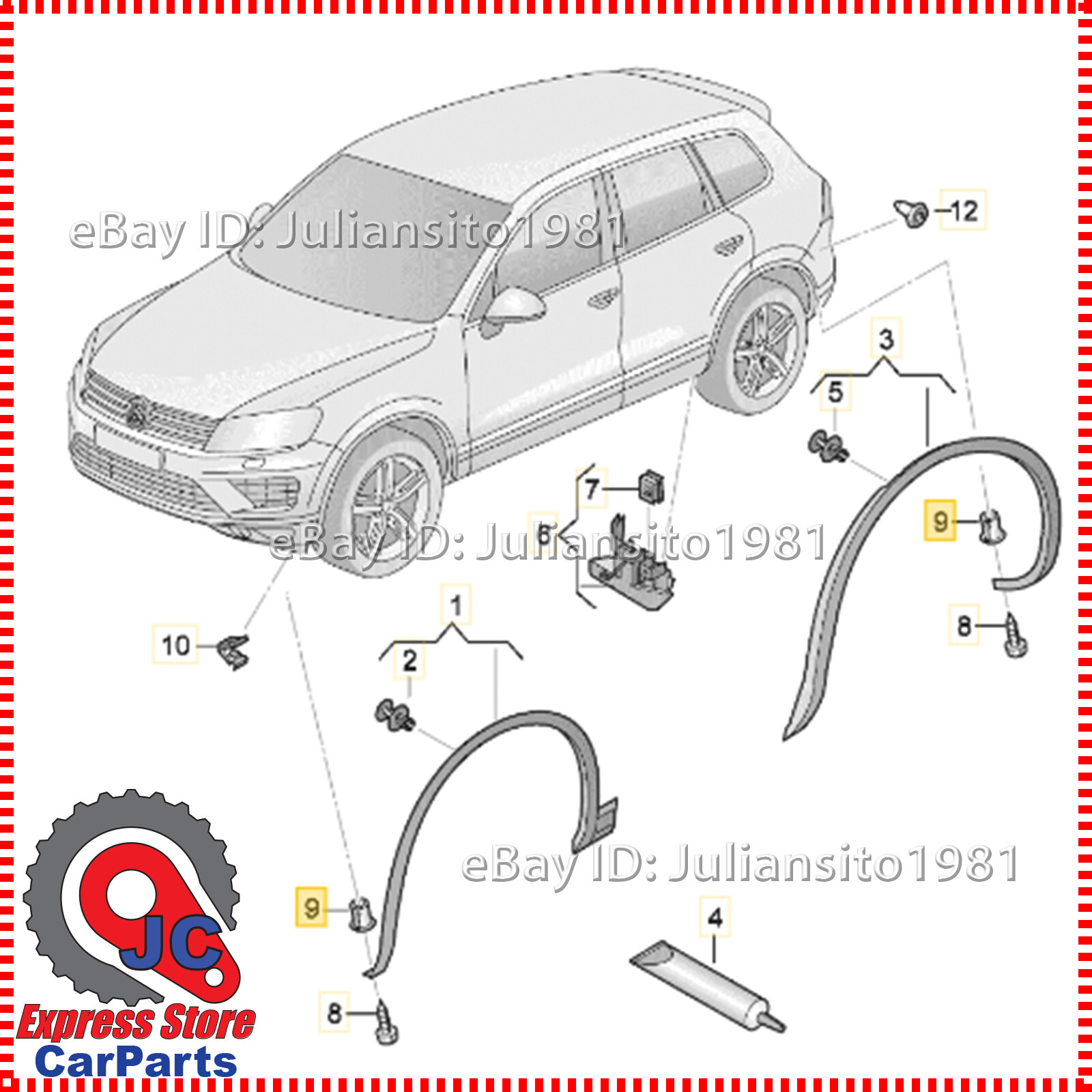 N10621301 VOLKSWAGEN GENUINE OEM FRONT NUT GROMMET DOOR TRIM PANEL NUT ...