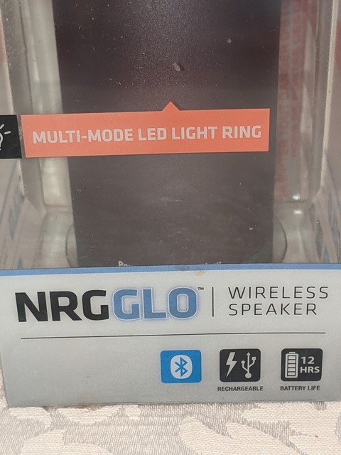 808 Audio NRG Glo Portable Wireless Bluetooth Speaker W/ Light-ring ...
