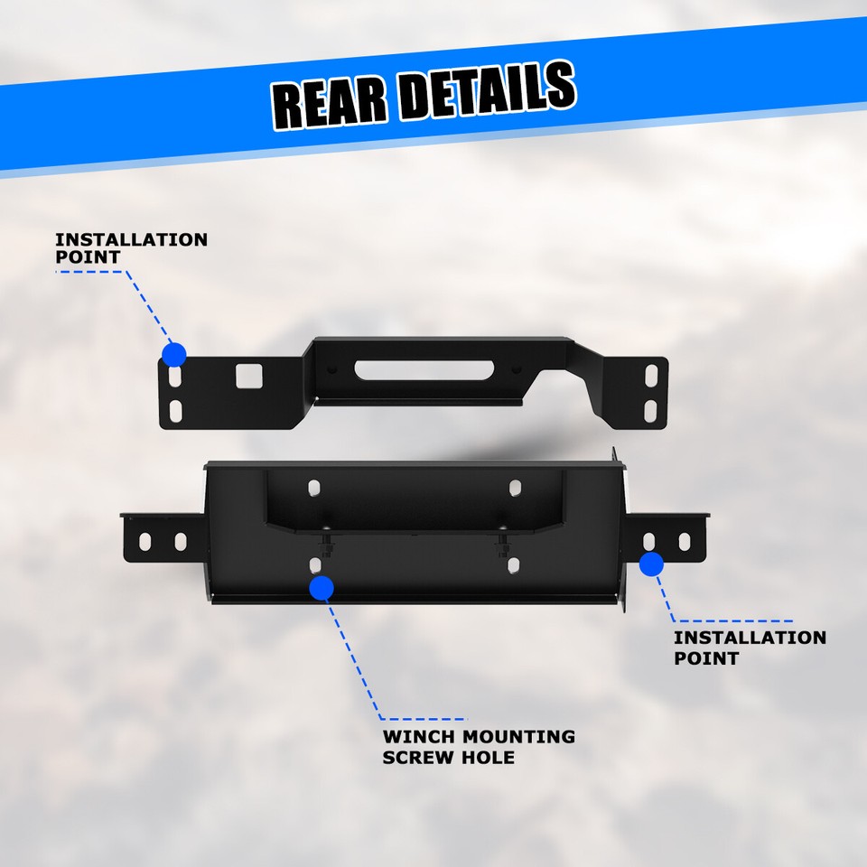 Hidden Winch Plate For 2017 2018 2019 2020 2021-2025 Ford F-250 F-350 ...