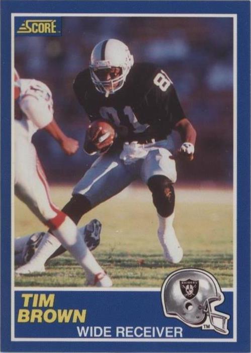 1989 Score Tim Brown #86 for sale | eBay