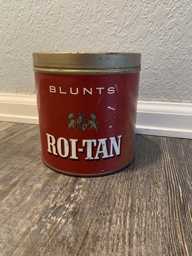 Vintage Roi-Tan Cigar Tin 50 Blunts 10 Cent Blunt Tobacco Advertising ...