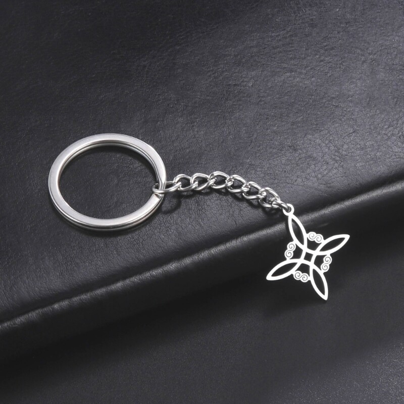 Witch Knot Keychain Symbol Amulets Jewelry Geometric Pendant Keychain ...