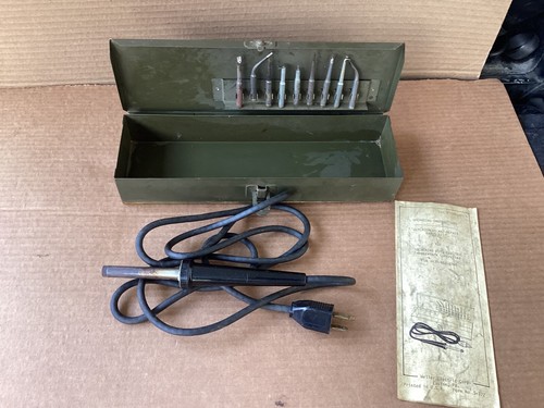 Vintage US Army Military Weller Electric Corp Soldering Kit Box W69K ...