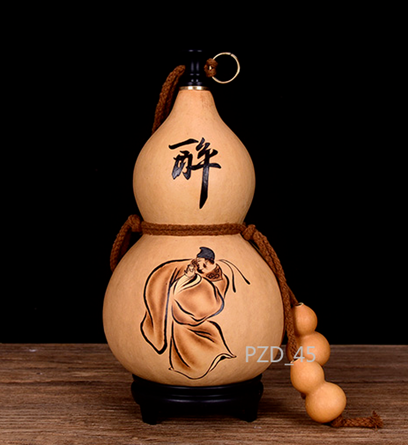 Natural Gourd Drinking Bottle Wine Water Cup Calabash Home Decor Bday ...