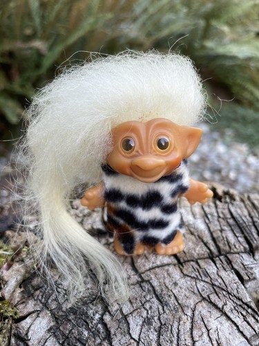1960s 3" All Original Wishnik Troll Doll in Faux Fur Outfit-DAM Era | eBay
