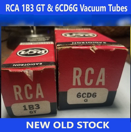 RCA 1B3 GT & 6CD6G Vacuum Tubes New Old Stock sealed in interior ...