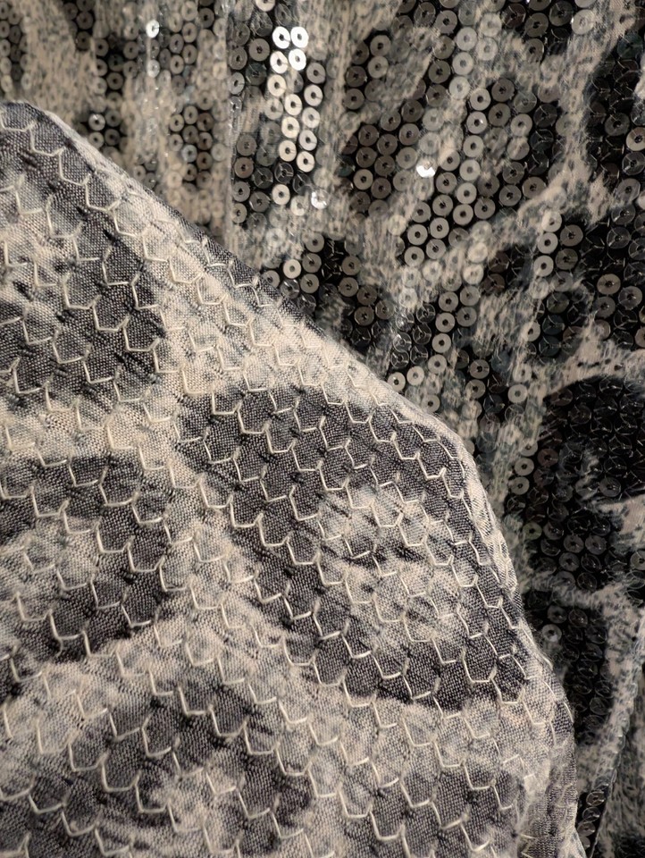 Sparkly Leopard Print Sequin Jersey Fabric****Stunning With Wonderful ...