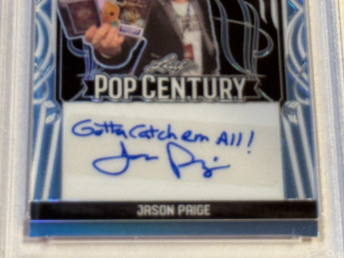 2024 Leaf POKEMON Jason Paige SIGNED Platinum Blue /10 Card PSA 9 AUTO ...
