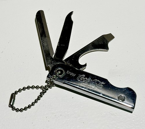 VTG 70's Coca Cola Pocket Knife Bottle Opener Bassett Tool USA Coke ...