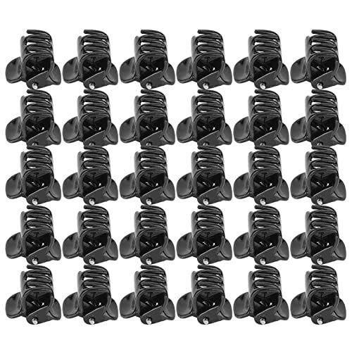 100Pcs Mini Hair Clips Black Tiny Plastic Small Claws Hair Clip Clamp ...
