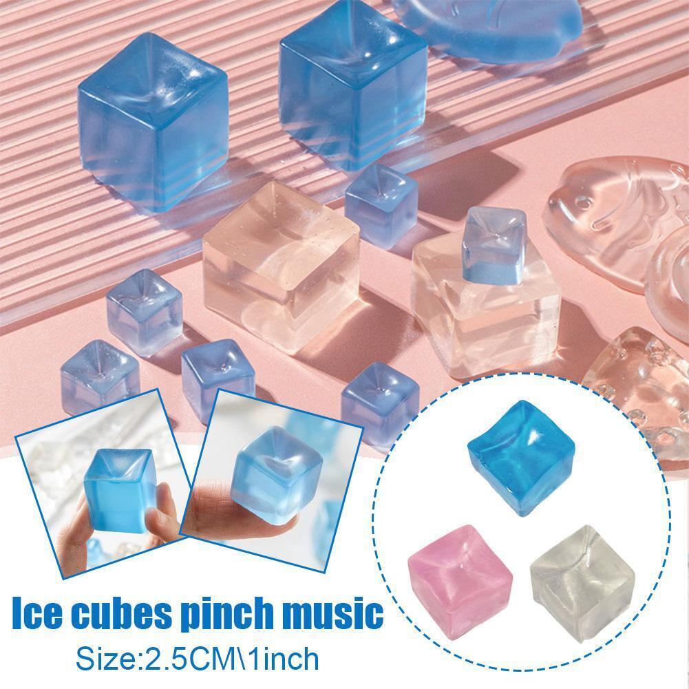 Mini Ice Block Stress Ball Toy Anti Stress Cube Squeeze Simulation Toy ...