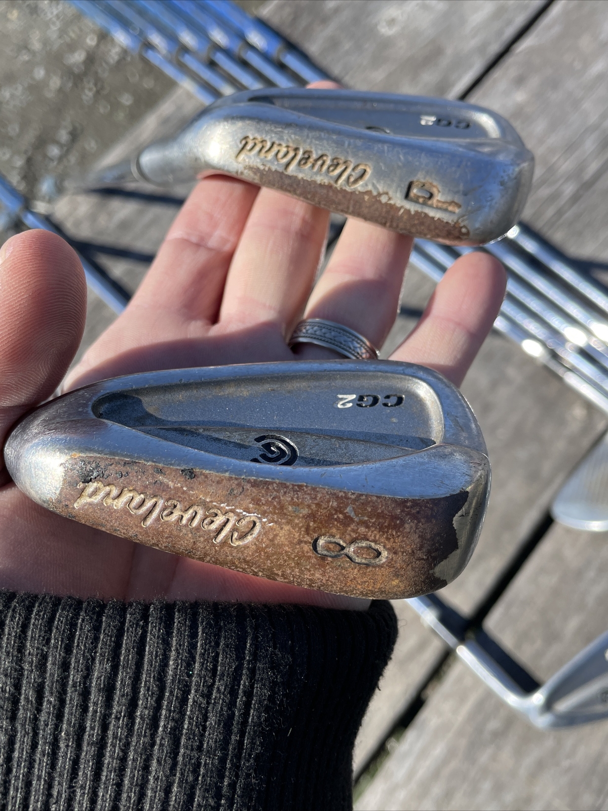 Cleveland CG2 (CMM) 3-PW RH Irons..Dynamic Gold. As Is . See Pictures ...