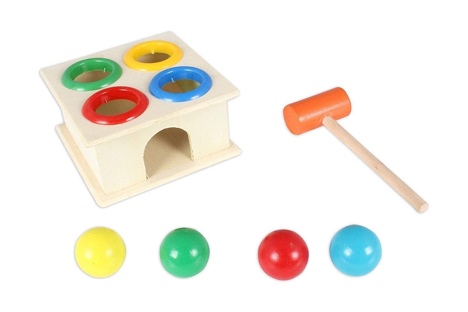 StonSell Wooden Hammering Toy Set - Pounding Bench with Box and Ball ...