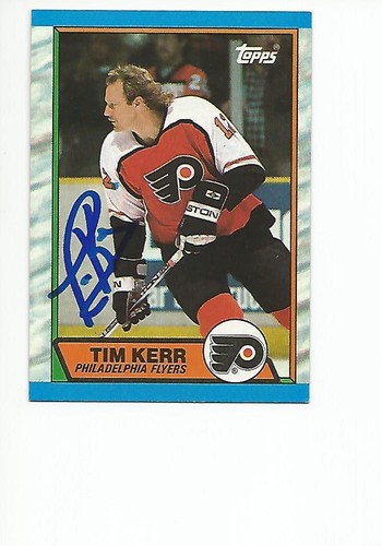 TIM KERR Autographed Signed 1989-90 Topps card Philadelphia Flyers COA ...
