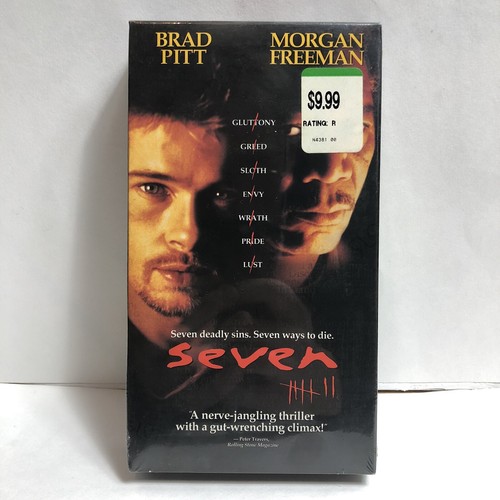 Seven Se7en First Print NEW SEALED VHS 1996 Warner Home Video Watermark ...