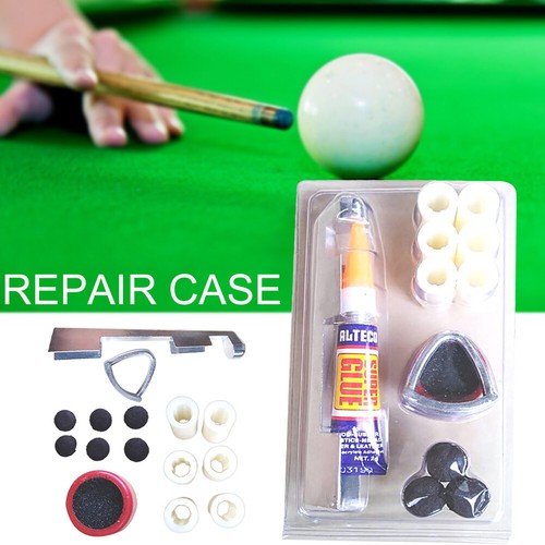 NEW Billiards And Pool Cue Stick Accessories Tip Repair Kit Blister ...