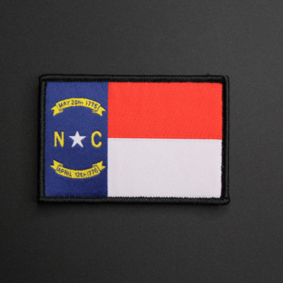 North Carolina State US USA Flag Woven/Embroidered Patch - Hook & Loop ...