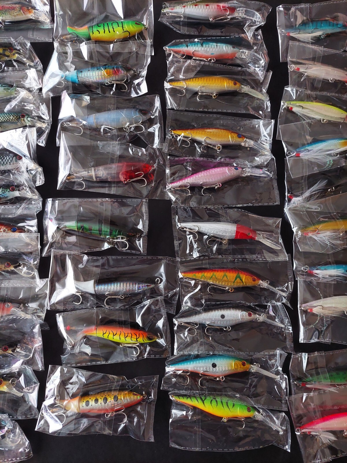 Largemouth Bass Minnow Fishing Lures Crankbaits Mixed Lot Of 40pcs ...