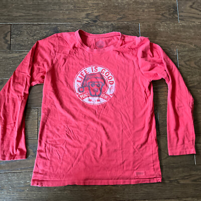 LIFE IS GOOD- “Peace And love” Womens Classic Fit- Size Large | eBay