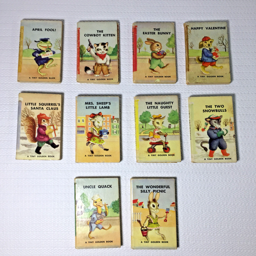 A Tiny Golden Book Set Vintage 1949 Miniature Books Lot of 10 with 1 ...