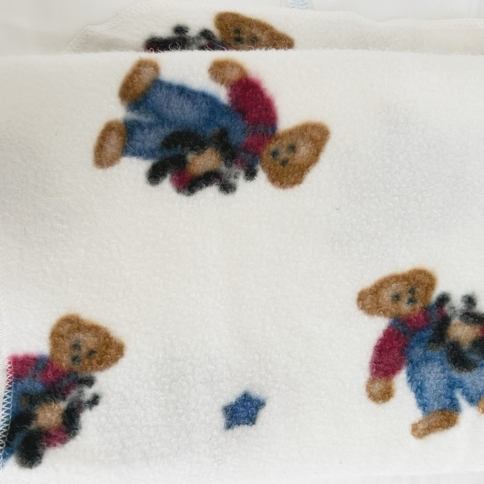 Welcome World BJT Blue Jean Teddy Bear Fleece Baby Blanket Hearts Stars ...