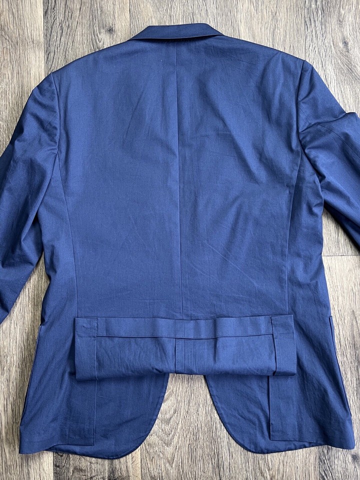 J CREW Ludlow Larusmiani Fabric Blue 100% Cotton Unlined 2 Btn Jacket - Sz 40 R | eBay