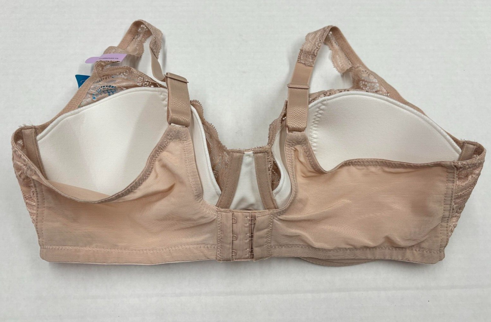 24A25 Playtex 4514 Secrets Lace Smooth Underwire Bra 40D Beige | eBay