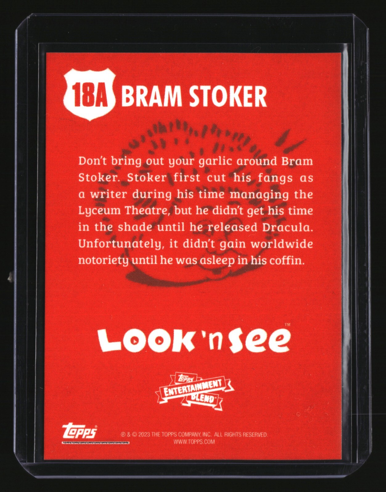 2023 GPK Topps x Ermsy Entertainment Blend NASTY NICK 18A Bram Stoker ...