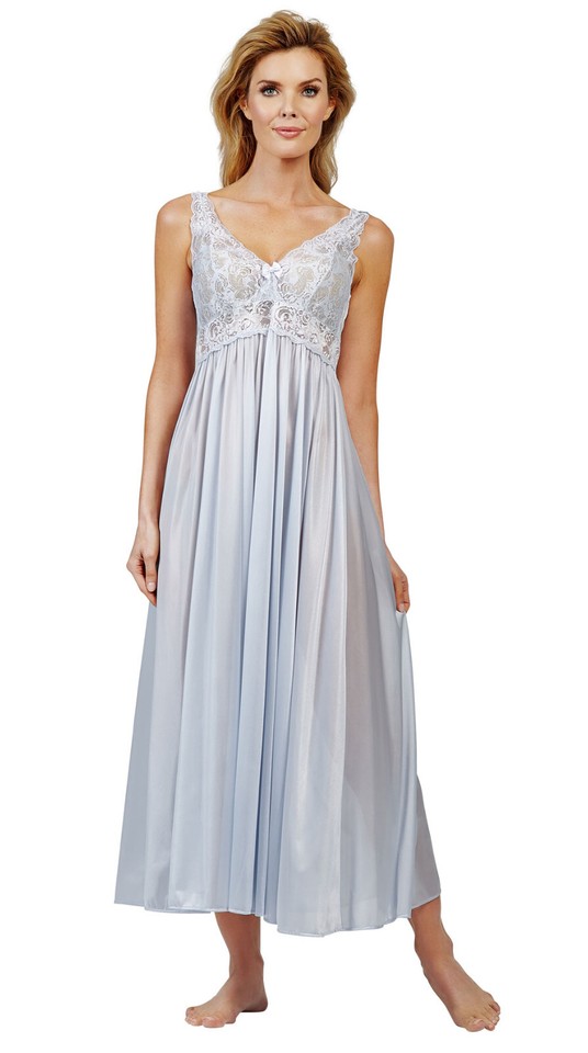 Shadowline Nightgown Women's Perifrost Long Nylon Gown with Robe ...